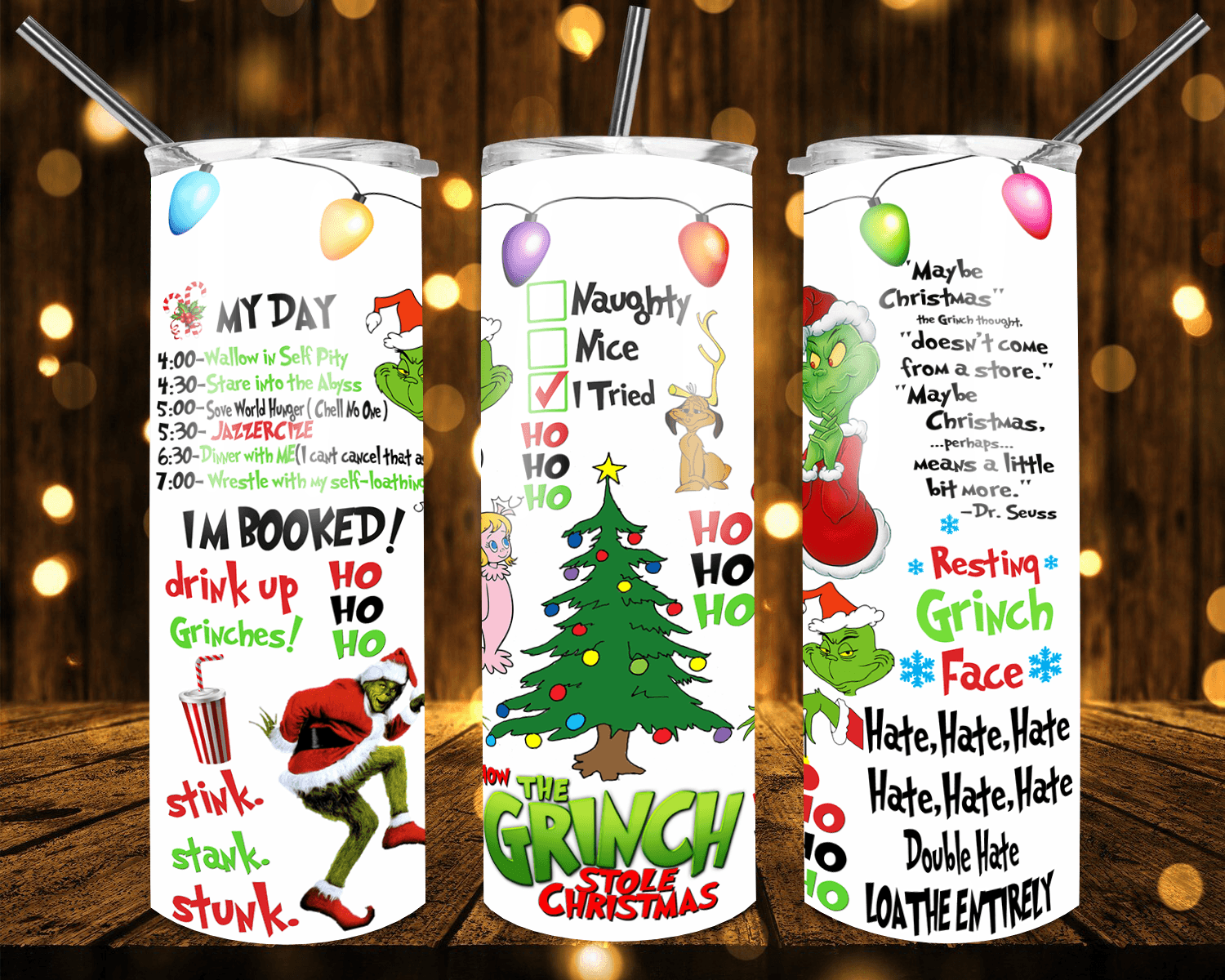 GRINCH 2nd SELECTION #639 Waterslide Wraps – SoCuteINeedOneToo