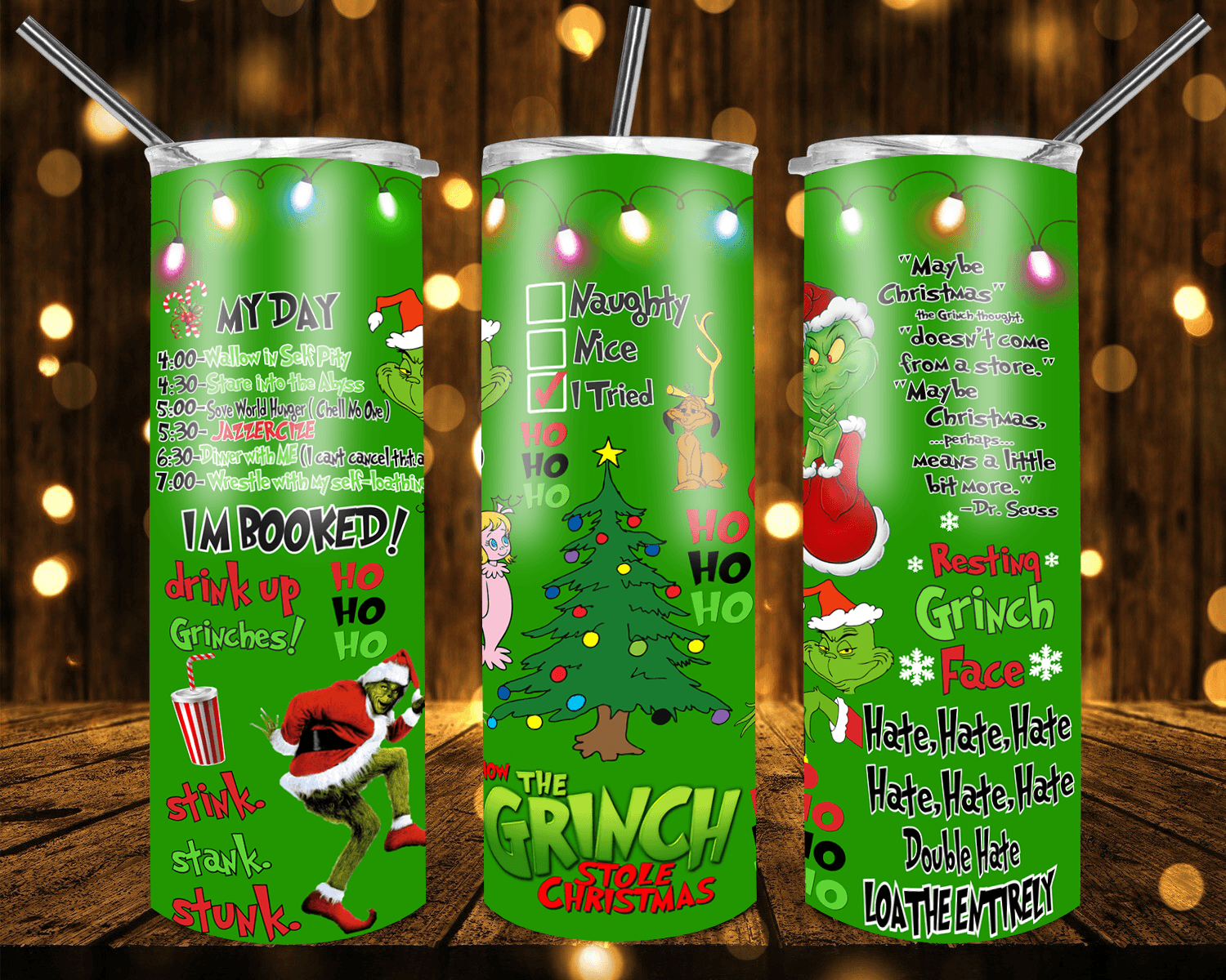 GRINCH 2nd SELECTION #639 Waterslide Wraps – SoCuteINeedOneToo