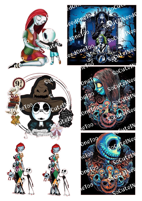 Jack and Sally - Family Love Waterslide Decals – SoCuteINeedOneToo